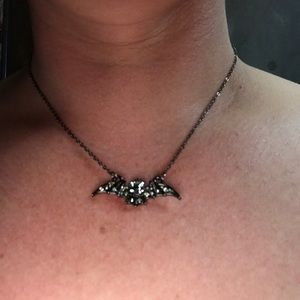 Jewelry | Bat Wings Necklace Black And Diamond Rhinestones | Poshmark
